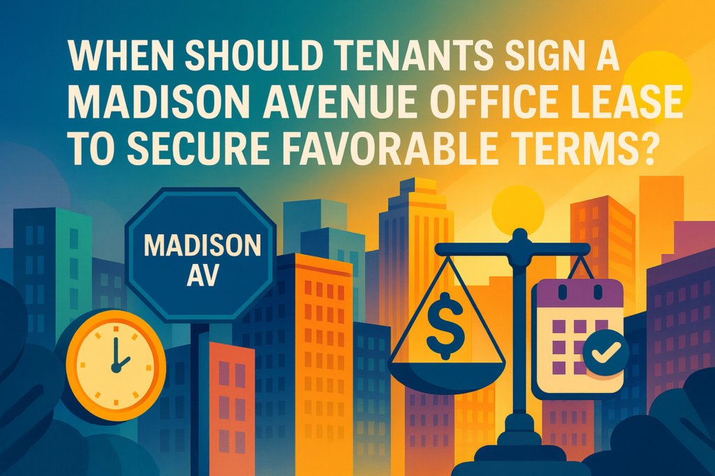 When Should Tenants Sign a Madison Avenue Office Lease to Secure ...
