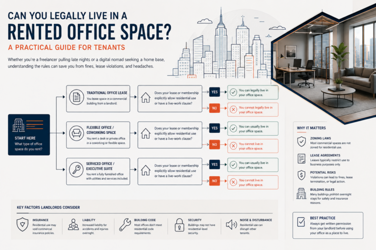 Can You Legally Live in a Rented Office Space? - New York Offices